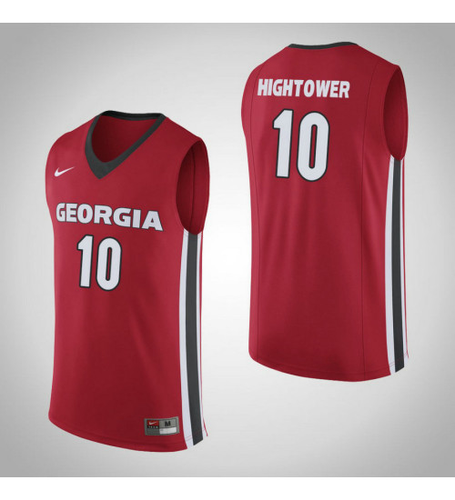 Georgia Bulldogs #10 Teshaun Hightower Authentic College Basketball ...